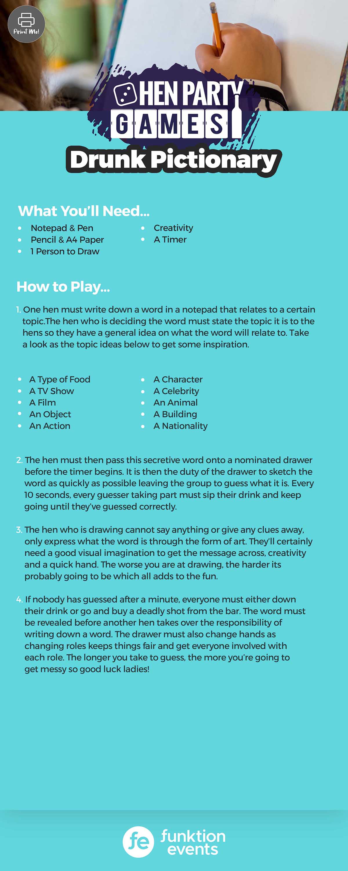 Drunk Pictionary Hen Night Game