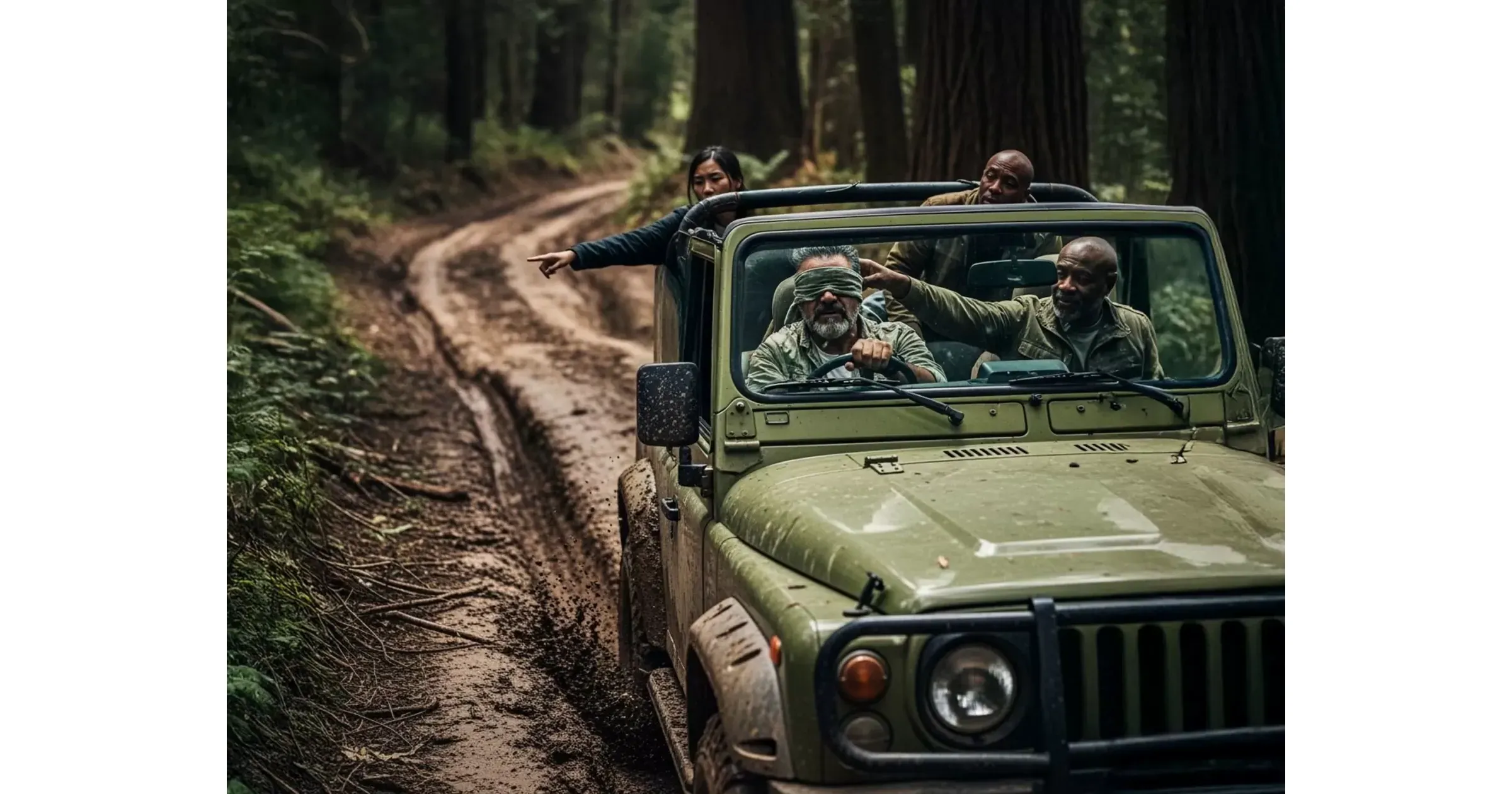 Blindfold 4x4 Driving Stag Do in Bournemouth | Book Online